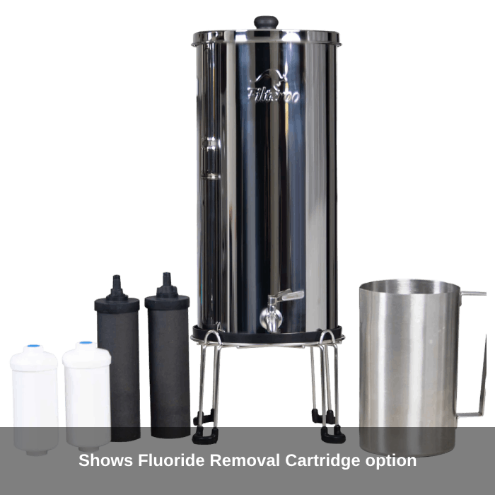 Filteroo® Superoo 16L Stainless Steel Gravity Water Filter | Living Whole